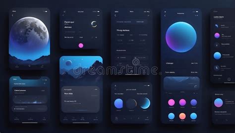 Nocturnal Reverie Eclipse Inspired Dark Mode AI Generate Stock Illustration Illustration Of