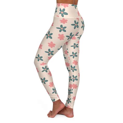 Flower Leggings Yoga Pants Floral Print Leggings Flower Leggings
