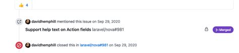 Action Fields Do Not Show Help Text · Issue 2888 · Laravelnova Issues · Github