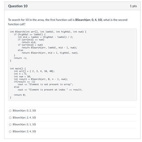 Solved Question Pts What Will RecurFunction Return Chegg