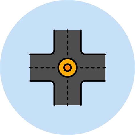 Premium Vector Four Way Intersection Flat Illustration