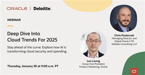 Scott Nahrgang On Linkedin Join Oracles Leo Leung And Deloittes Chris Pasternak Live On