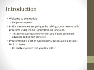 CPP Introduction To C PPT Free Download