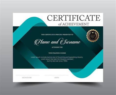 Premium Vector Certificate Layout Template Design