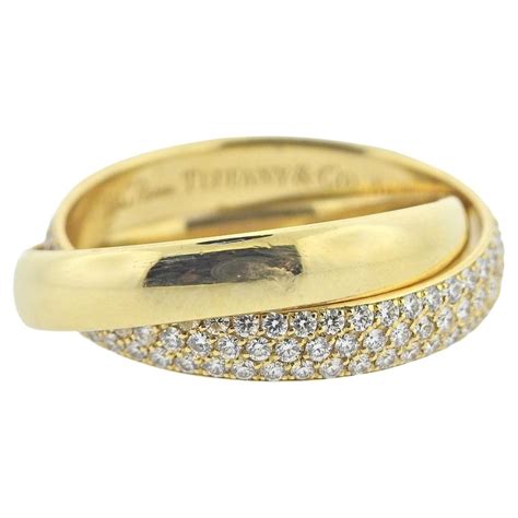 Tiffany And Co Paloma Picasso Diamond Gold Band Ring For Sale At 1stdibs