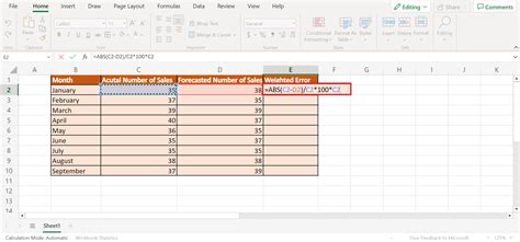 How To Calculate Weighted Mape In Excel Sheetaki