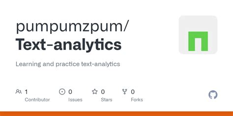 Github Pumpumzpumtext Analytics Learning And Practice Text Analytics