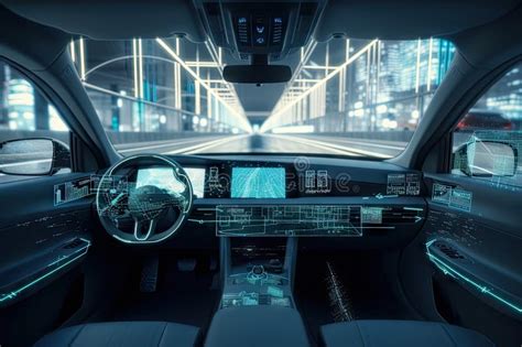 Systems Engineer Running Real Time Simulation Of Self Driving Car Navigating Busy City Streets