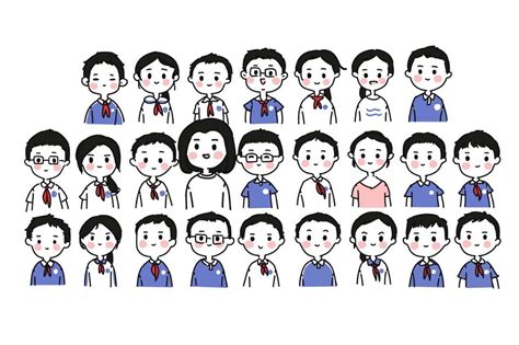 整个班级简笔画人物集体照（精选16张）简笔画图片大全