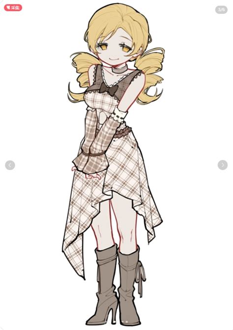 熬夜把五色的套图画完了 部分服饰来源：小兔绒印刷机 心电感应 Procreate 摸鱼 绘画 魔法少女小圆 亚 小红书