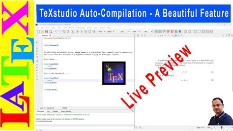 TeXstudio Auto Compilation Live Preview Feature LaTeX Tips Solution YouTube