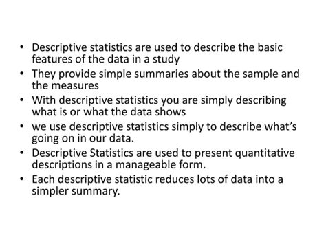 Pg Stat 531 Lecture 2 Descriptive Statistics Ppt