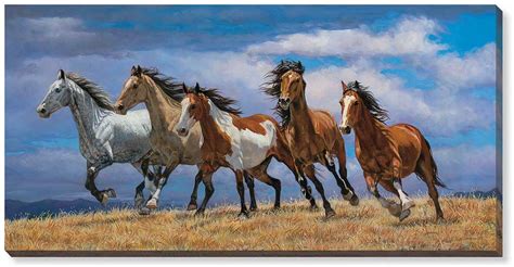 Gold Dust Horses Art Print Wall Art Wall Decor Wild Wings
