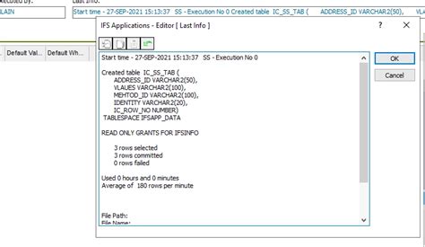 ORA Invalid Identifier Error In Loading Data Through Migration Job IFS Community
