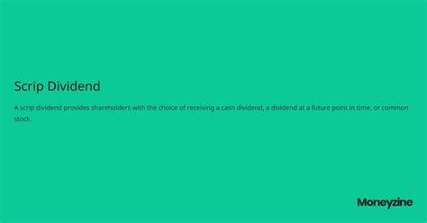 Scrip Dividend