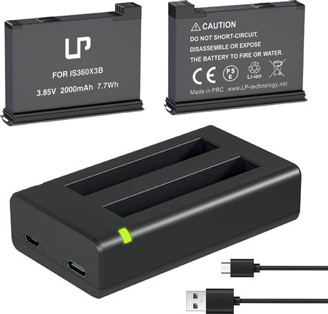 Amazon Com Lp Battery Charger Pack Compatible With Insta X Batteries Fast Usb Dual