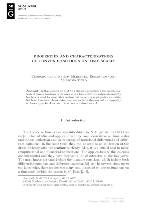 pdf properties and characterizations of convex functions on time scales