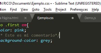 Lo básico Comentarios en CSS