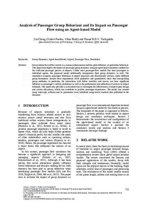 Pdf Analysis Of Passenger Group Behaviour And Its Impact On Passenger Flow Using An Agent