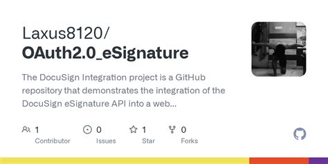 Github Laxus8120oauth20esignature The Docusign Integration Project Is A Github Repository