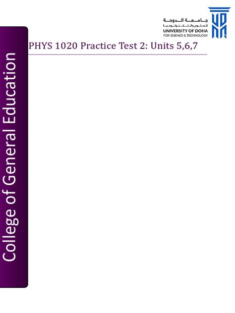 Phys1020 Practice Test 2 Solutions Pdf Force Bow And Arrow