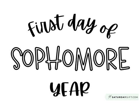 Free Printable First Day Of School Signs Sophomore