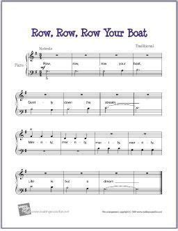 Row Row Row Your Boat Free Sheet Music For Easy Piano