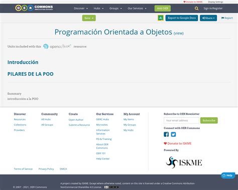 Programación Orientada a Objetos OER Commons