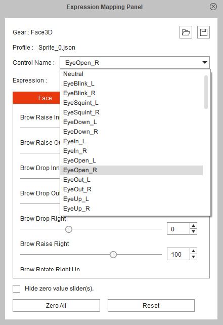 Using Expression Mapping Panel