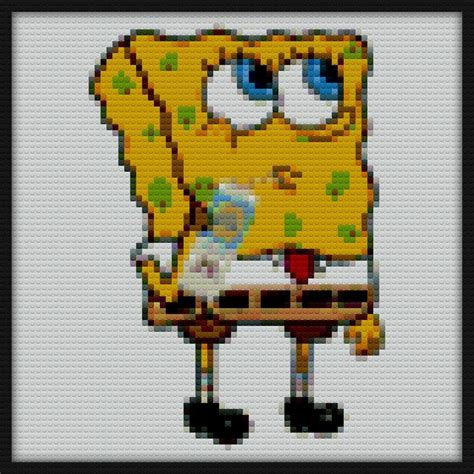 Spongebob Drinking High Noon Seltzer Bricks Art Mosaic Blocks
