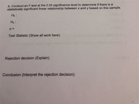 Conduct An F Test At The Significance Level To Chegg