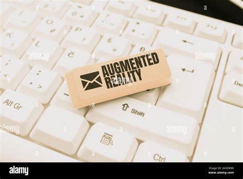 hand writing sign augmented reality conceptual photo technology that