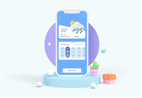 Weather App UI Demo Screen On Behance