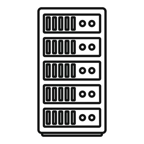 Storage Data Cloud Server Icon Outline Style Vector Art At Vecteezy