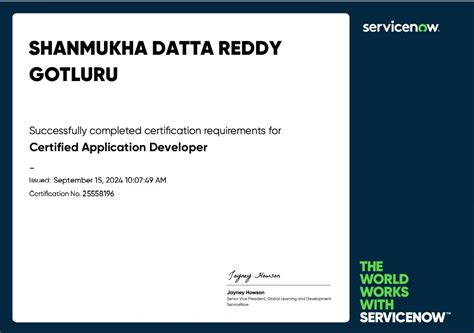 Techwithpri Servicenow Learneveryday Certifieddeveloper… Shanmukha Datta Reddy Gotluru