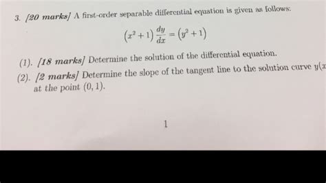 Solved A First Order Separable Differential Equation Is