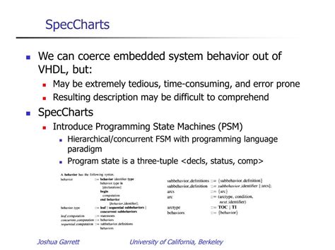 Ppt Speccharts A Vhdl Front End For Embedded Systems Powerpoint