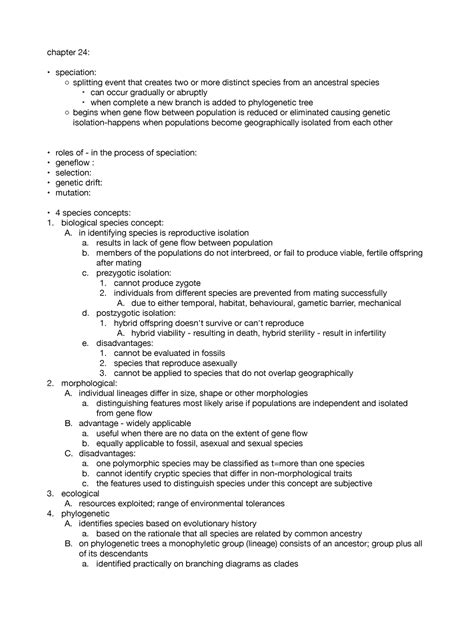 chpt24 lecture notes chapter 24 chapter 24 speciation