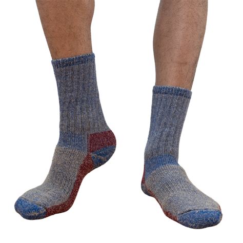 Color Block Alpaca Crew Socks Heavy Weight Sock With Reinforced Heels