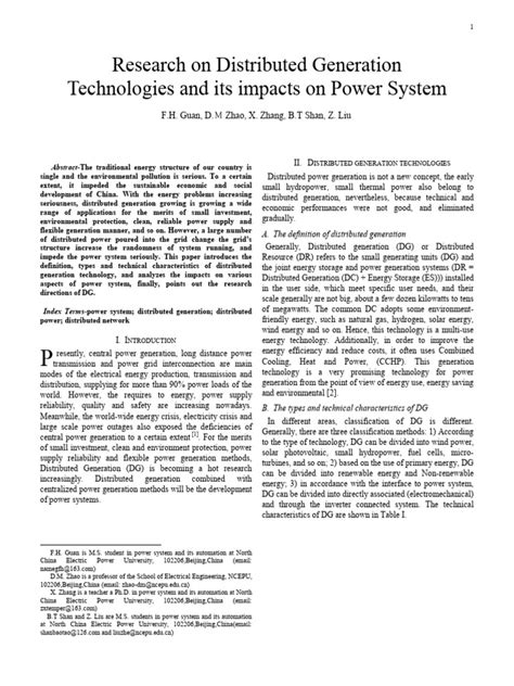 Research On Distributed Generation Pdf Distributed Generation Electricity Generation