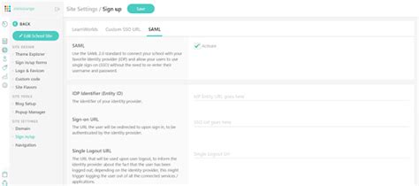 learnworlds sso login saml idp 2 0 single sign on sso saml