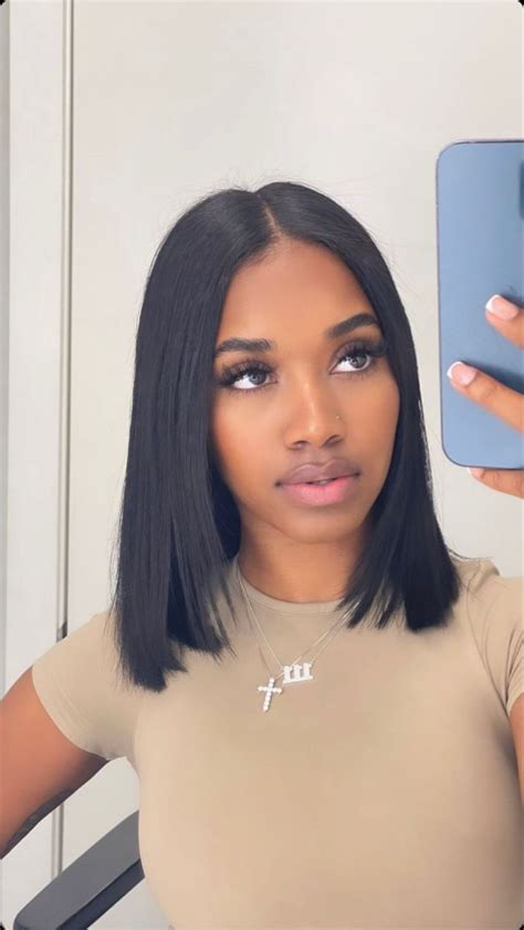 Natural Hair Bob Cut Pressed Natural Hair Silk Press Natural Hair