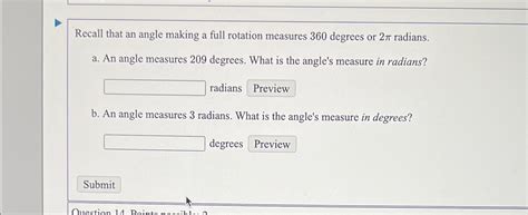 Solved Recall That An Angle Making A Full Rotation Measures