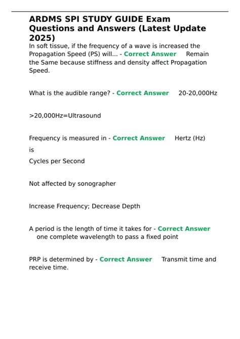 Ardms Spi Exam Questions And Answers Latest Update 2024 Ardms Spi Stuvia Us