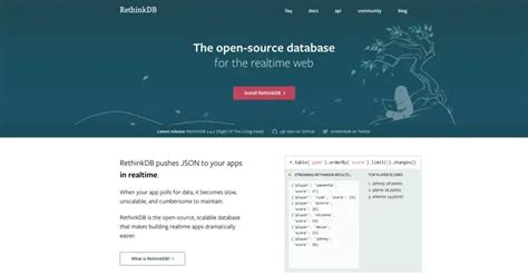 Gestion Des Bases De Données En Temps Réel Avec Rethinkdb