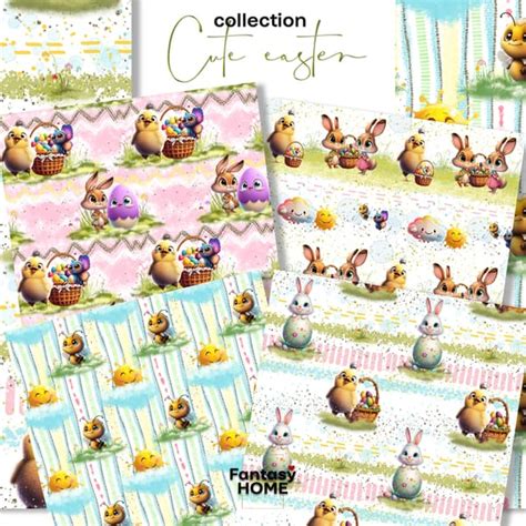 Cute Easter Seamless Patterns Inspire Uplift