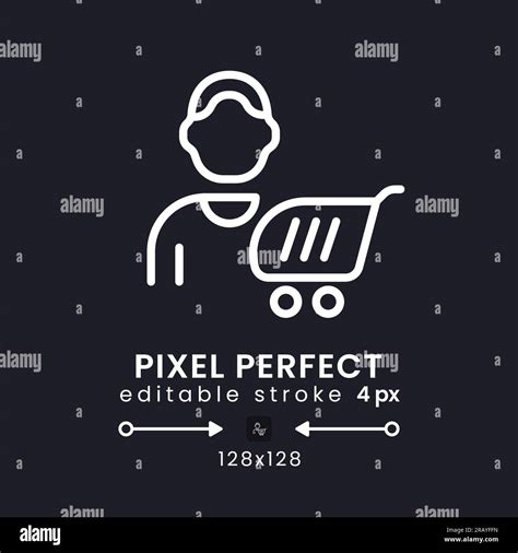 Consumer Behavior White Linear Desktop Icon On Black Stock Vector Image And Art Alamy