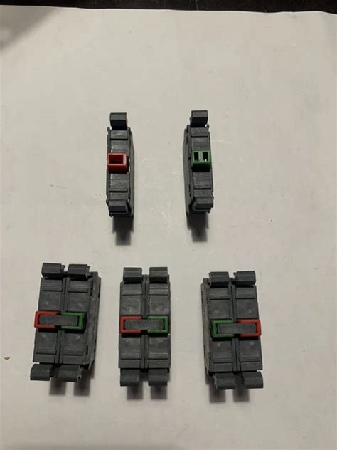 Lot Of 4 Abb Push Button Contact Mcb 10 1no And Mcb 01 1nc 1999 Picclick Ca