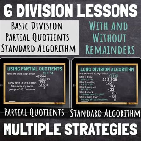 5th Grade Long Division Google Slides Math Lessons with Practice Problems