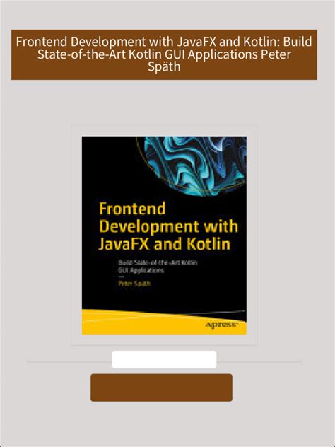 Instant Download Frontend Development With Javafx And Kotlin Build